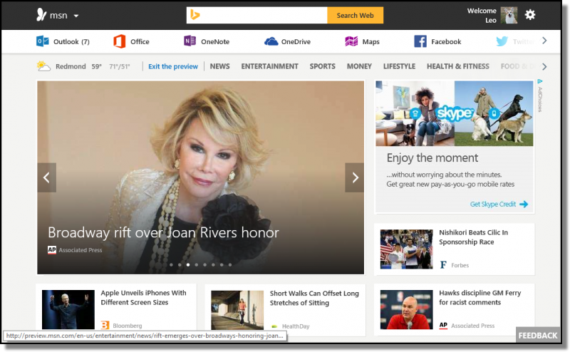 How do I get the old msn.com homepage back? - Ask Leo!
